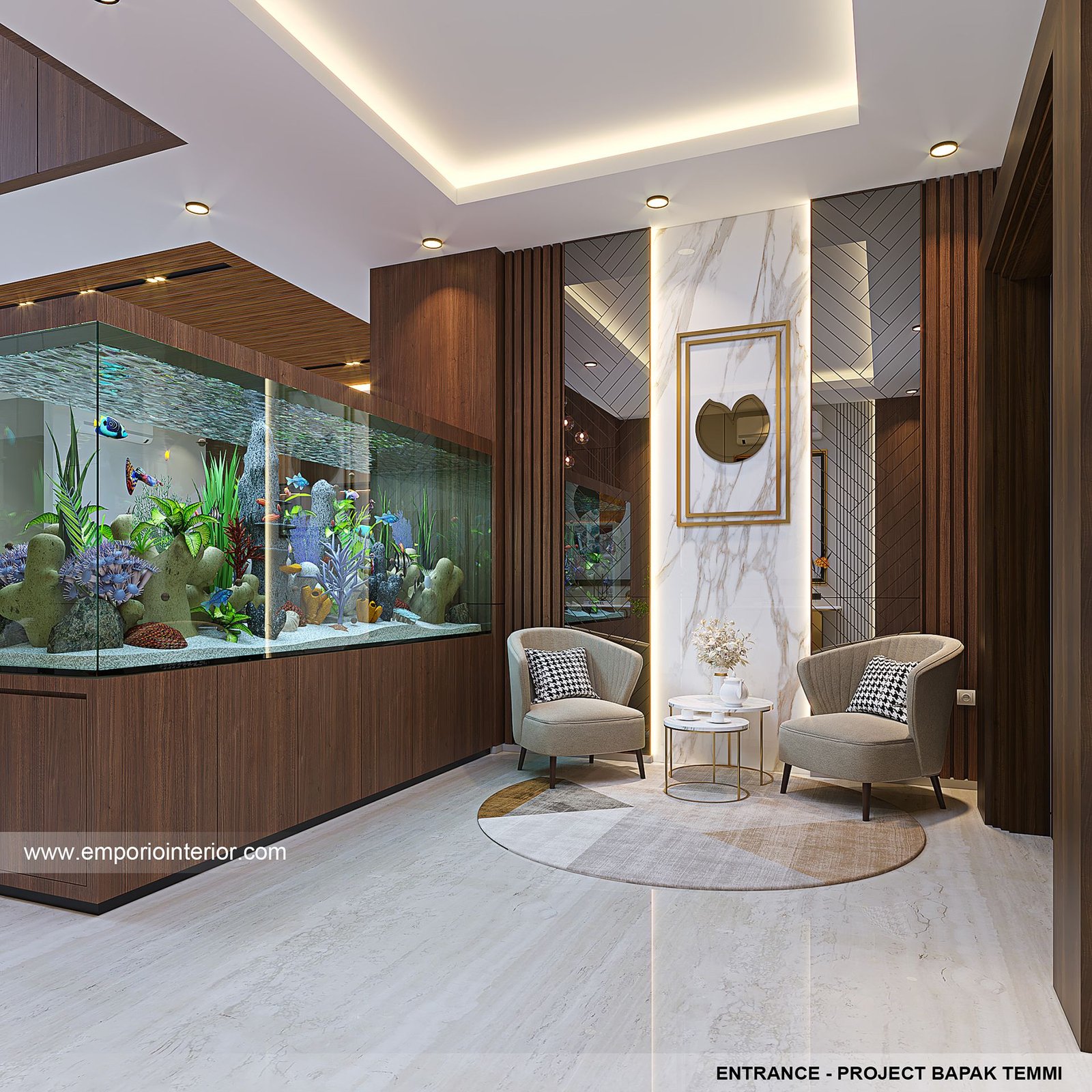 Ide Desain Interior Rumah Mewah Bapak TMI di Jakarta Utara: Desain ...