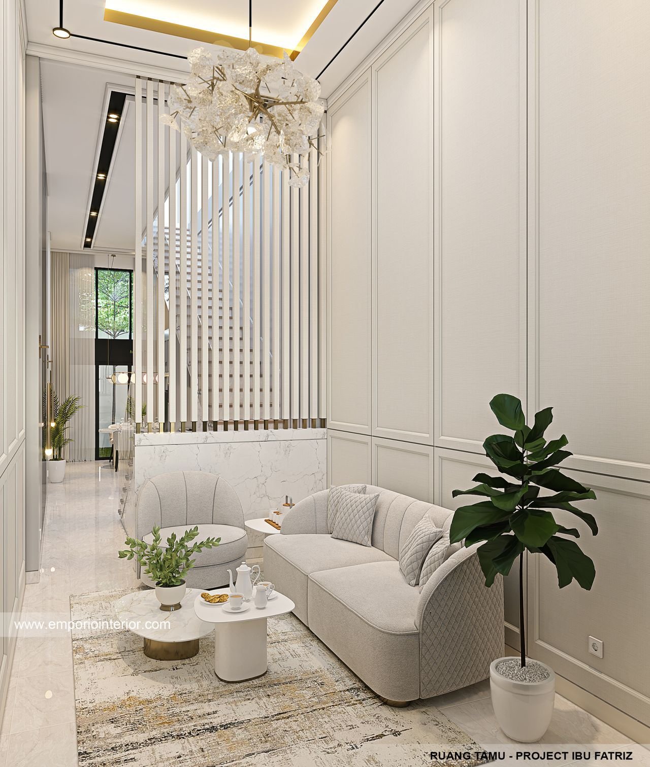 Ide Desain Interior Rumah Mewah Ibu FZD di Jakarta Selatan: Desain ...