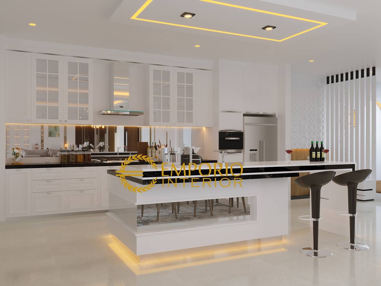 Ini 10 Desain Interior Dapur Bernuansa All-White Yang Wajib Ada di ...