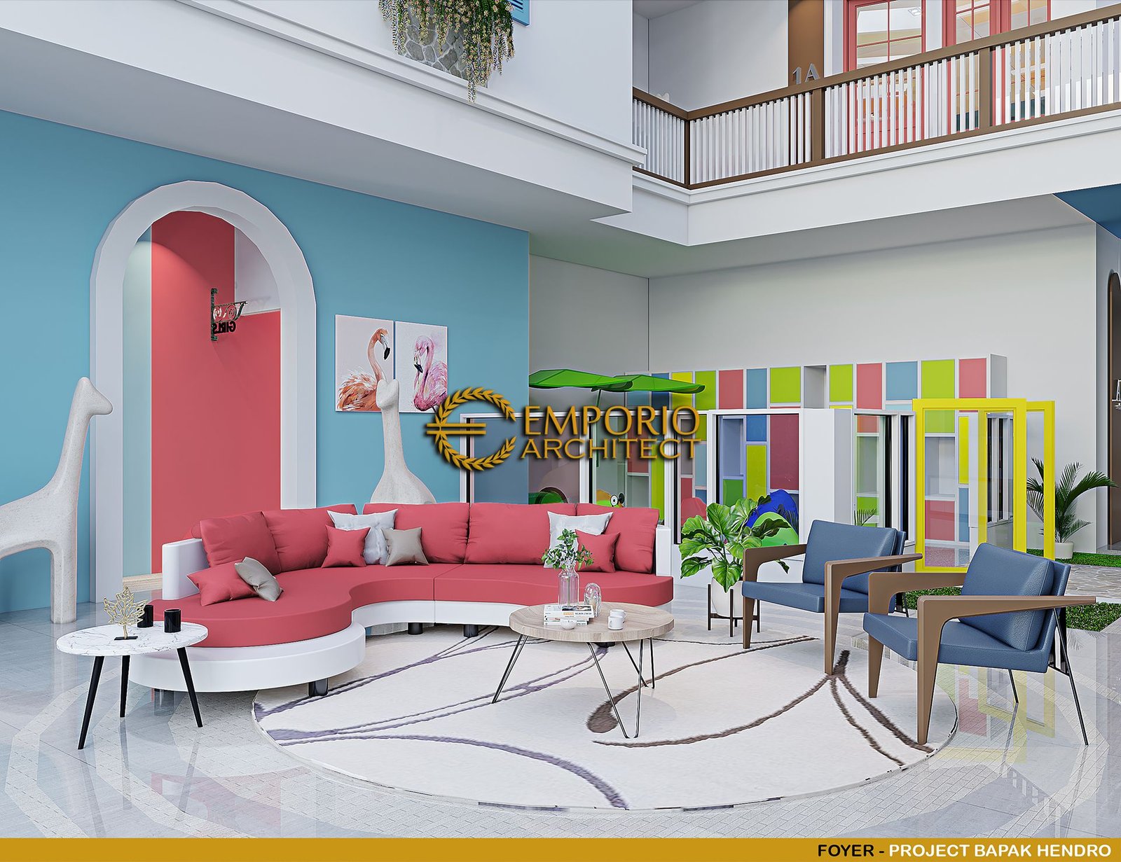Desain Foyer Interior Gedung Sekolah Unity School Modern 2 Lantai Bapak ...