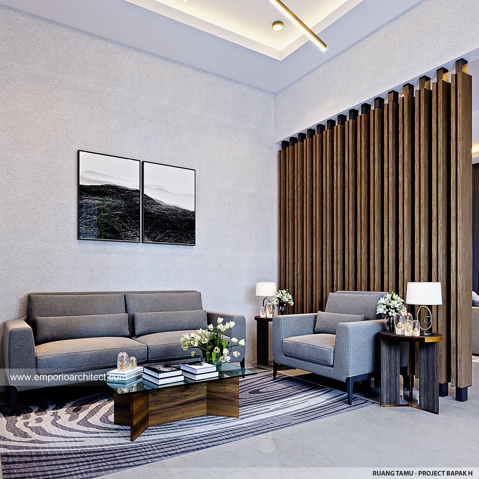 Desain Ruang Tamu Interior Perumahan Cherry Field by Matahari Land ...