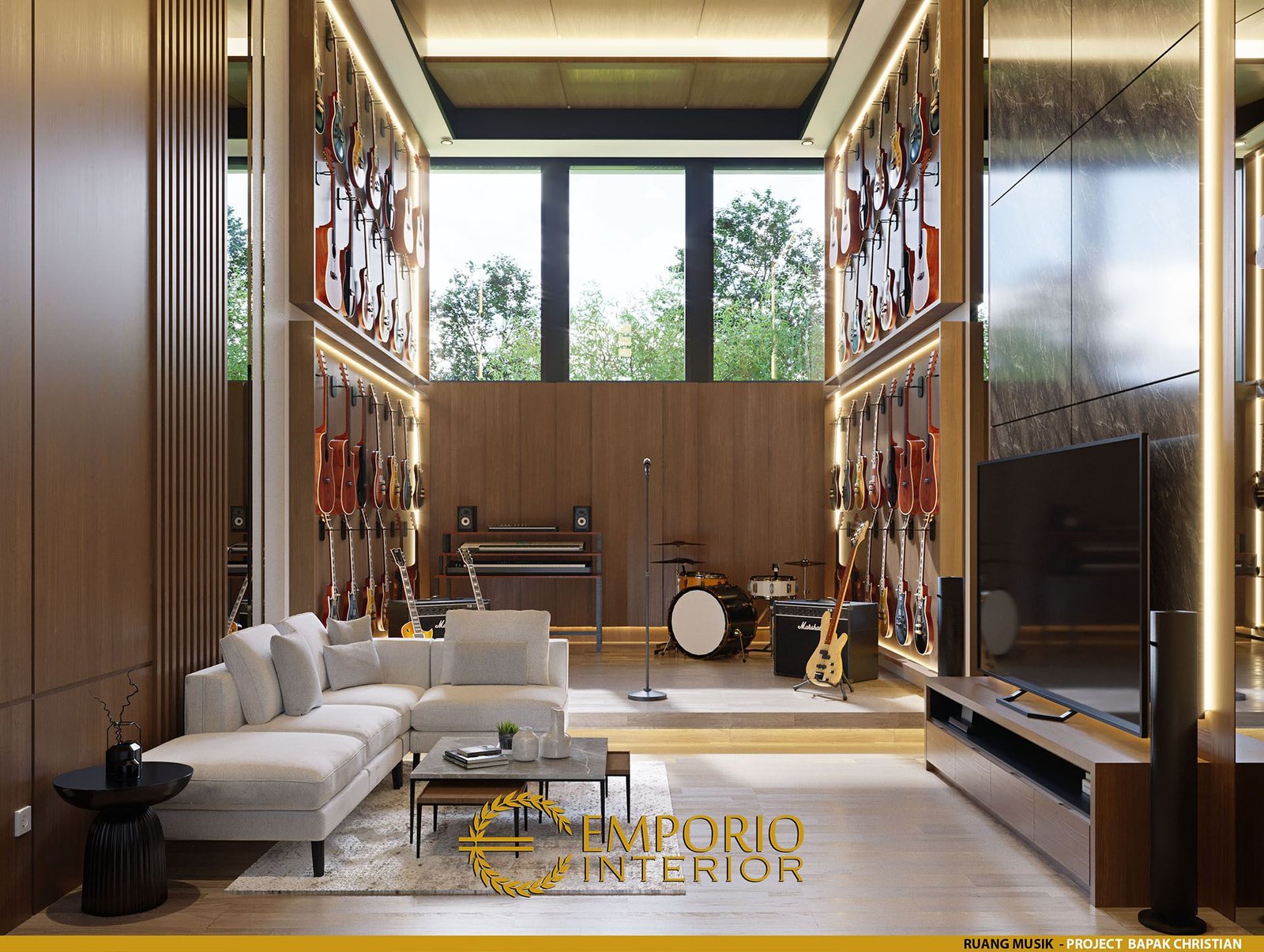 Desain Ruang Studio Musik Interior Rumah Bapak Christian di BSD ...