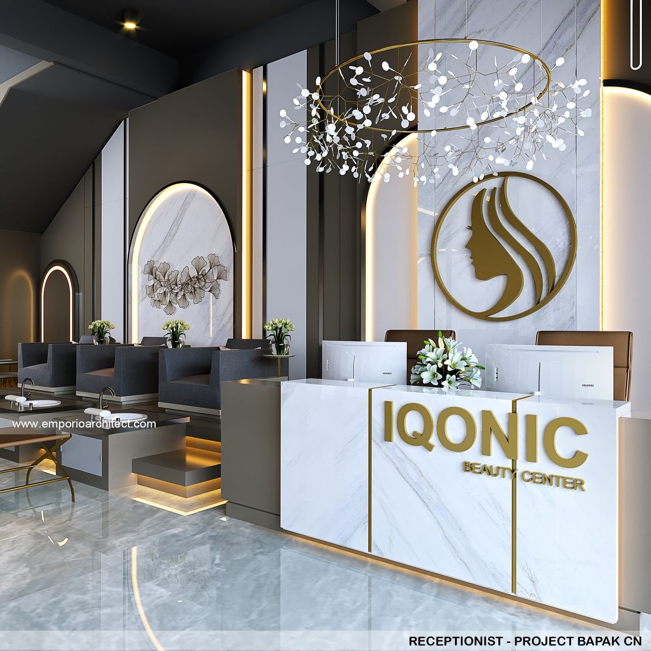 Desain Interior Beauty Center Dan Rumah Modern 3 Lantai Bapak Cn Di ...