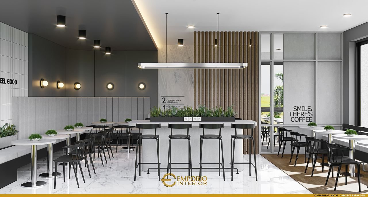 Desain Kedai Kopi Interior Coffee Shop Bapak Deni di Karawang, Jawa ...