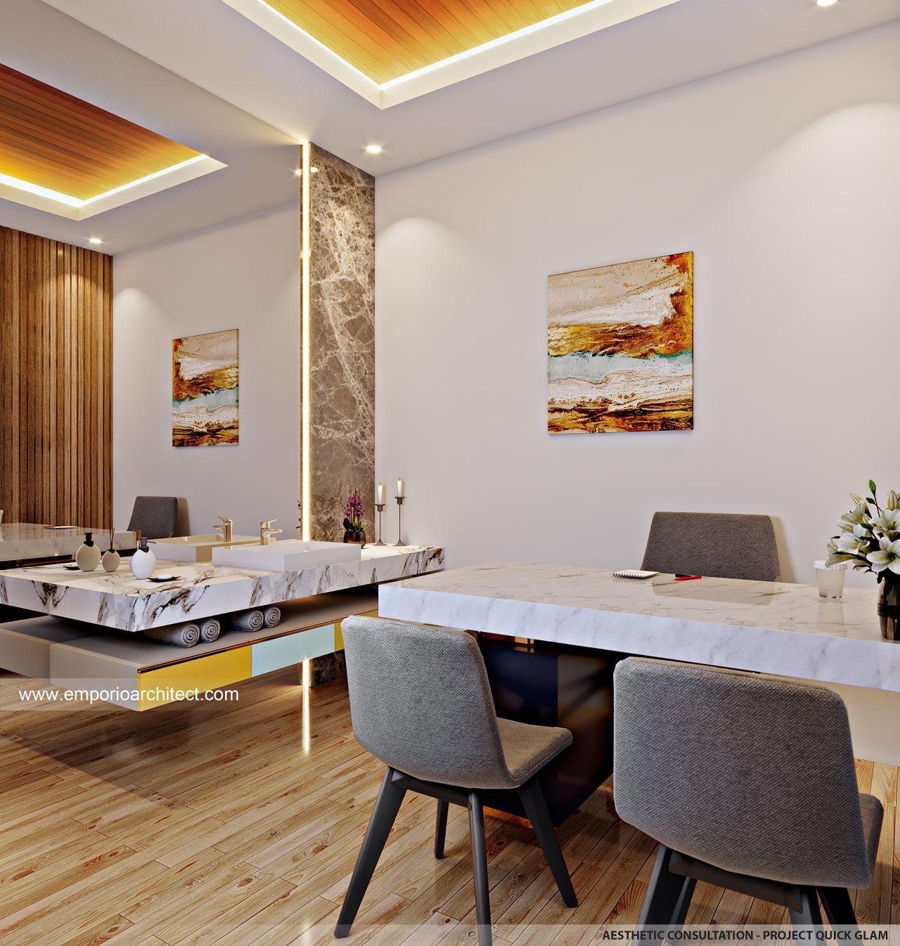 Desain Lainnya Interior Klinik Kecantikan Quick Glam Modern 4 Lantai ...
