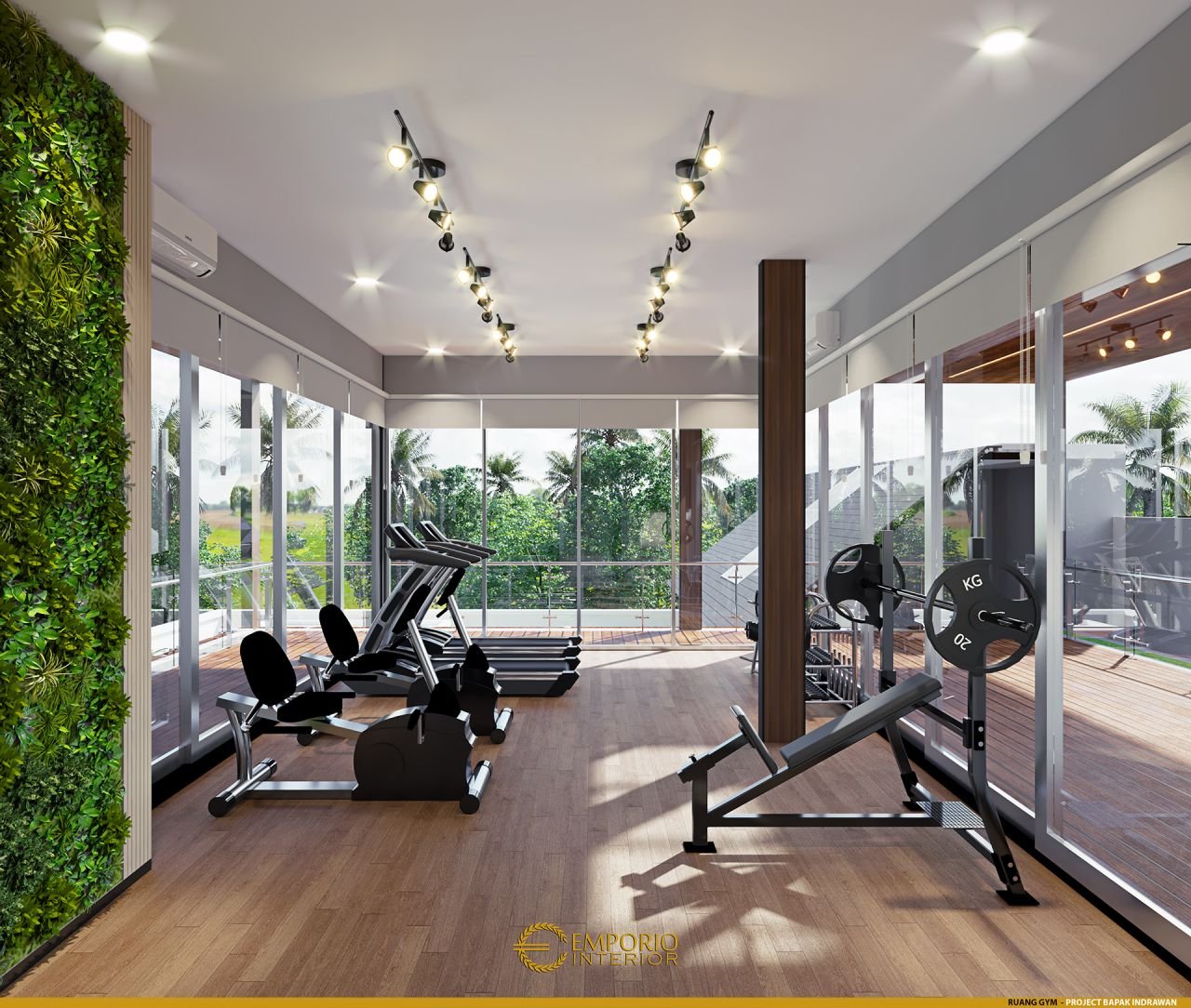 Desain Ruang Gym Interior Rumah Bapak Indrawan di Bandung, Jawa Barat #7395