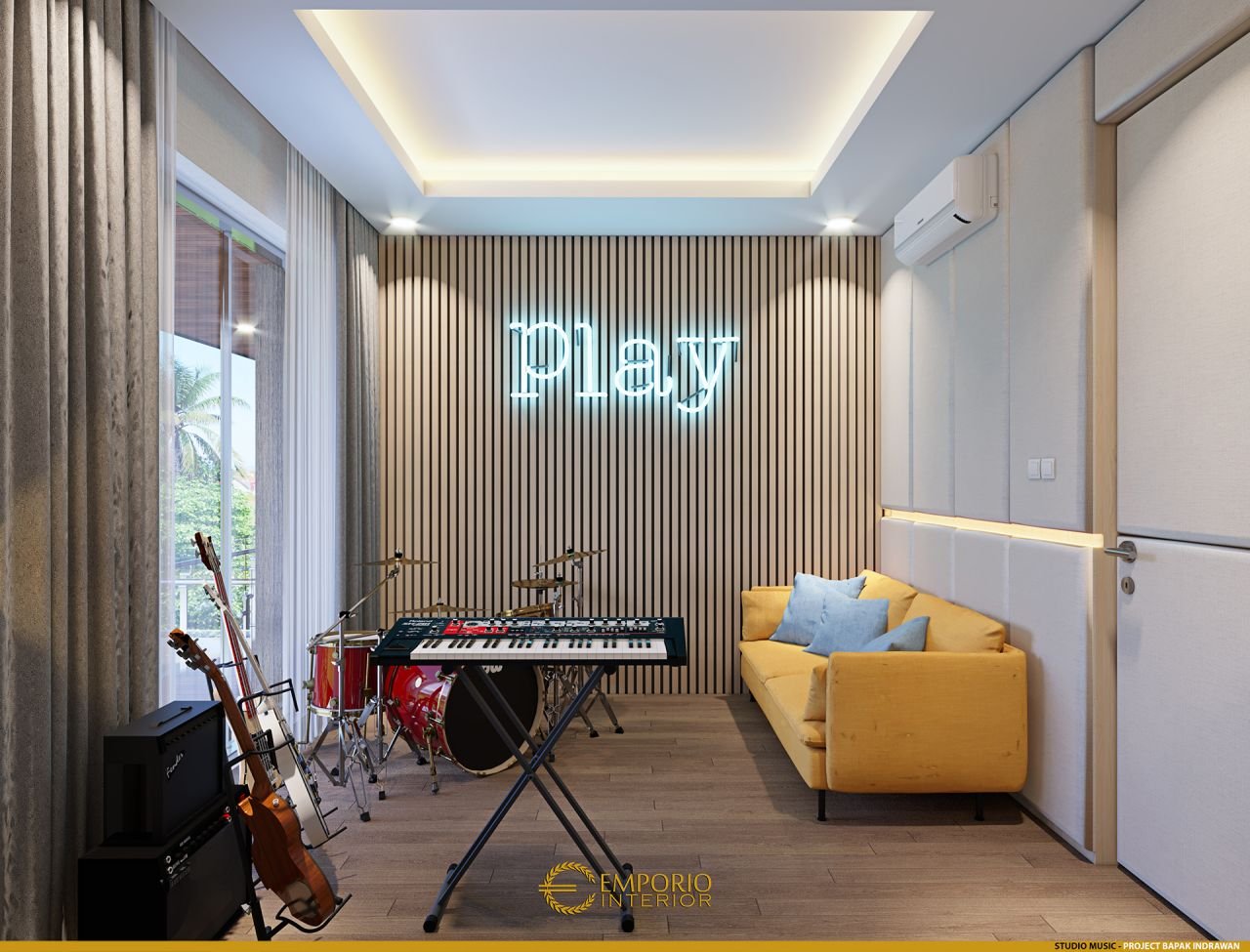 Desain Ruang Studio Musik Interior Rumah Bapak Indrawan di Bandung ...