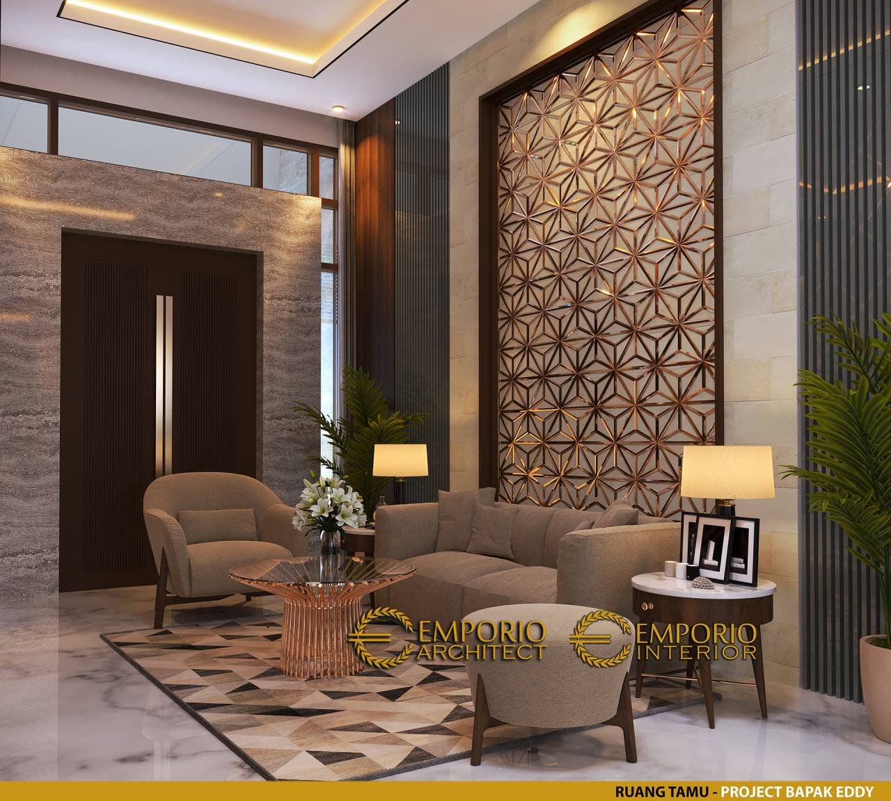 Desain Interior Rumah Modern 1 Lantai Bapak Eddy Di Kediri Jawa Timur ...