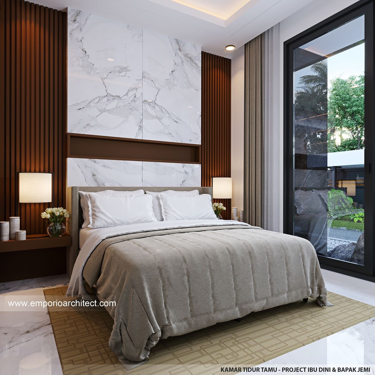 Desain Kamar Tidur Interior Rumah Modern 1 Lantai Ibu Dini dan Bapak ...