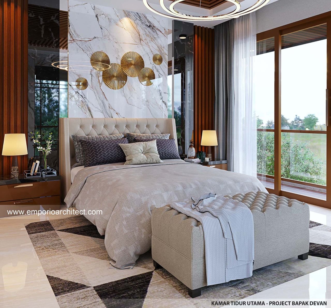 Desain Kamar Tidur Interior Rumah Modern 2 Lantai Bapak Devan di Jawa ...