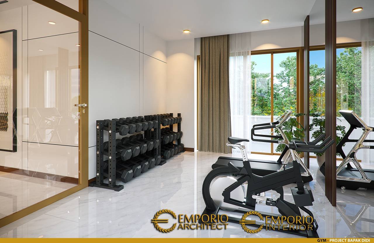 Desain Ruang Gym Interior Rumah Classic 2 Lantai Bapak Hartowo di ...