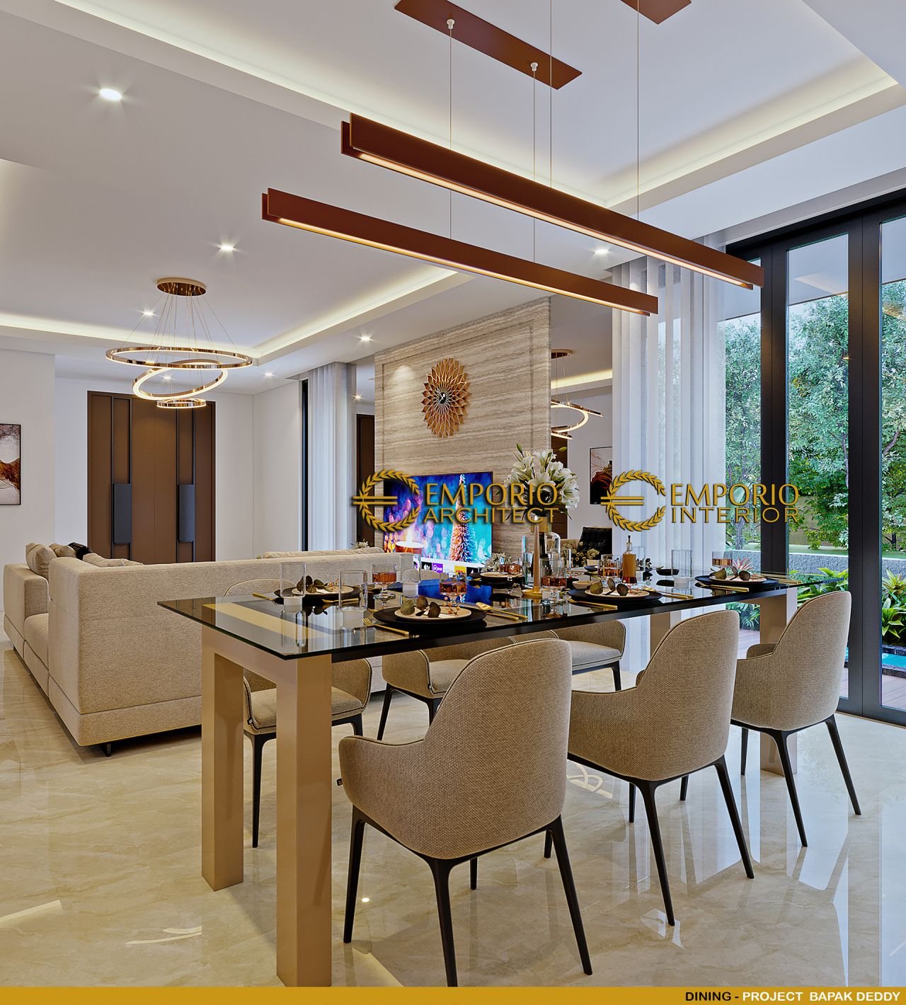 Desain Ruang Makan Interior Rumah Modern 2.5 Lantai Bapak Deddy di ...