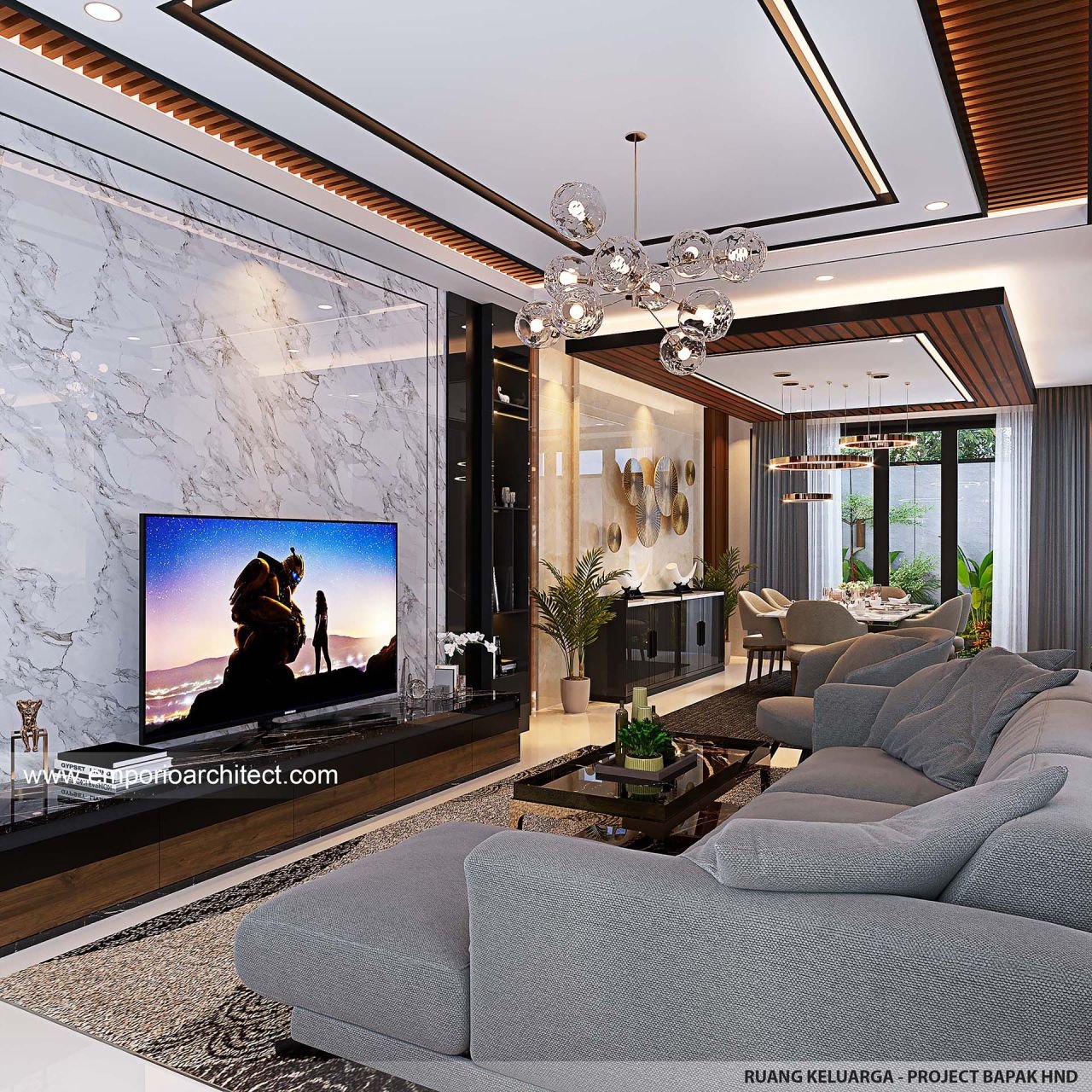 Desain Interior Rumah Modern 3 Lantai Bapak Hnd Di Bandung Desain Interior Rumah Modern 3 Lantai ...