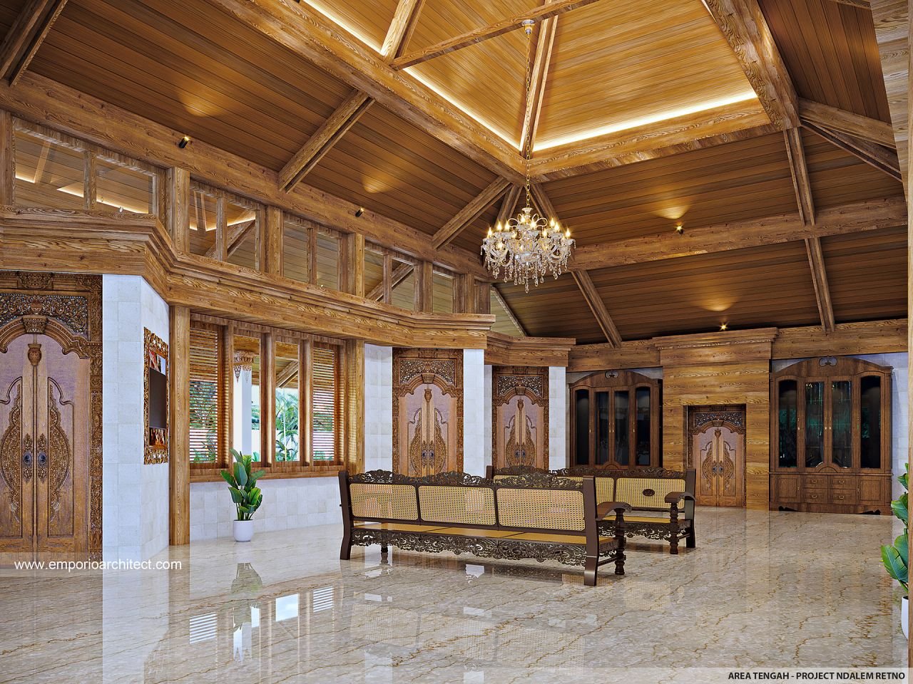 Desain Interior Rumah Tradisional Ndalem Retno 1 Lantai Di Yogyakarta ...