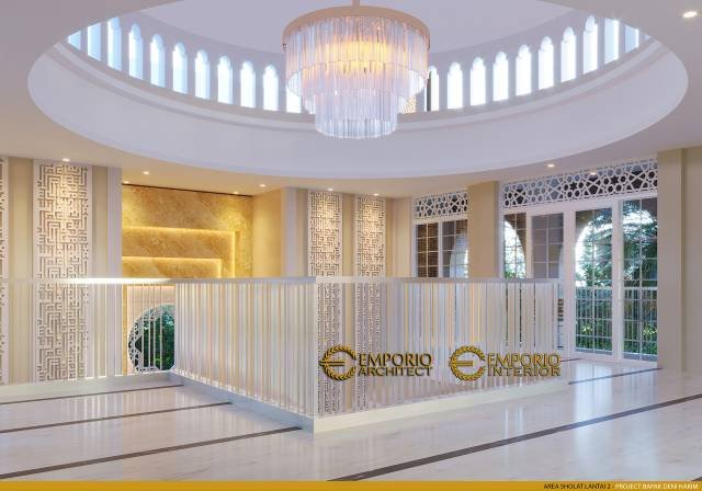 Desain Ruang Ibadah Interior Masjid Classic 2 Lantai Riyadhuul Ulum di ...